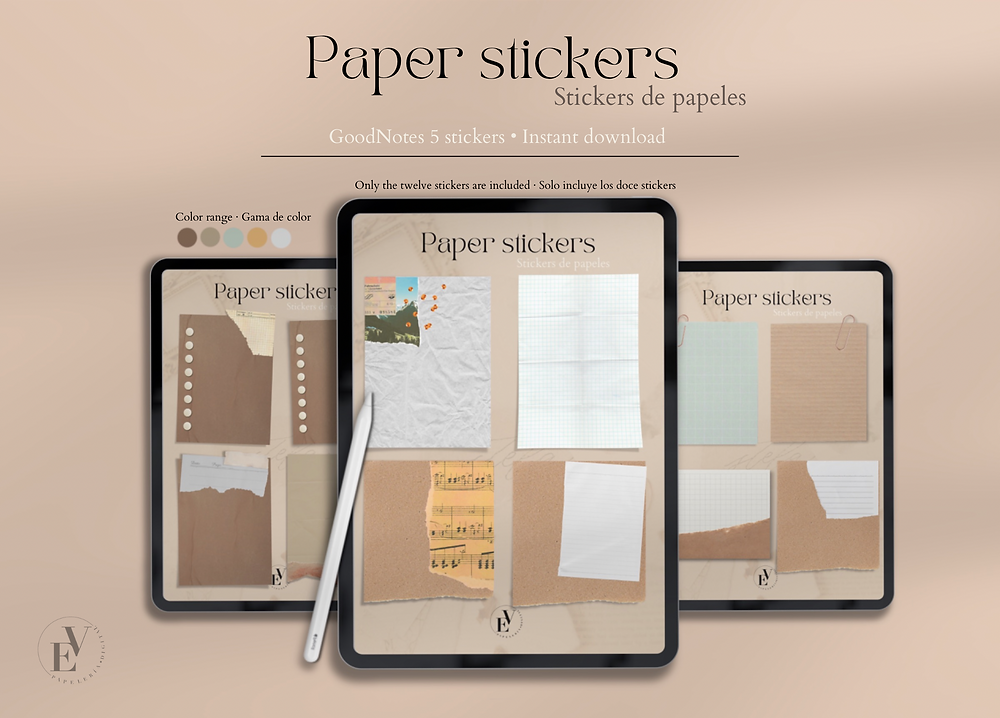 Paper stickers · Stickers de papel