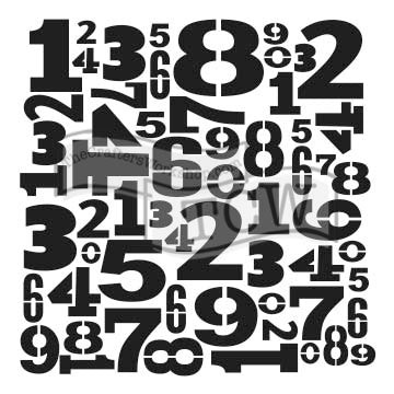Number Scramble 6x6 Stencil | CSCS
