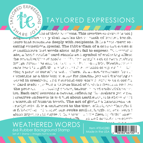 Weathered Words 6x6 Background Cling Stamp | CSCS