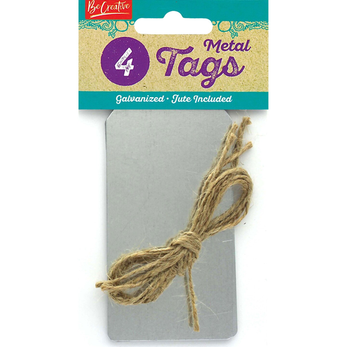 Galvanized Metal Tag 4pc | CSCS