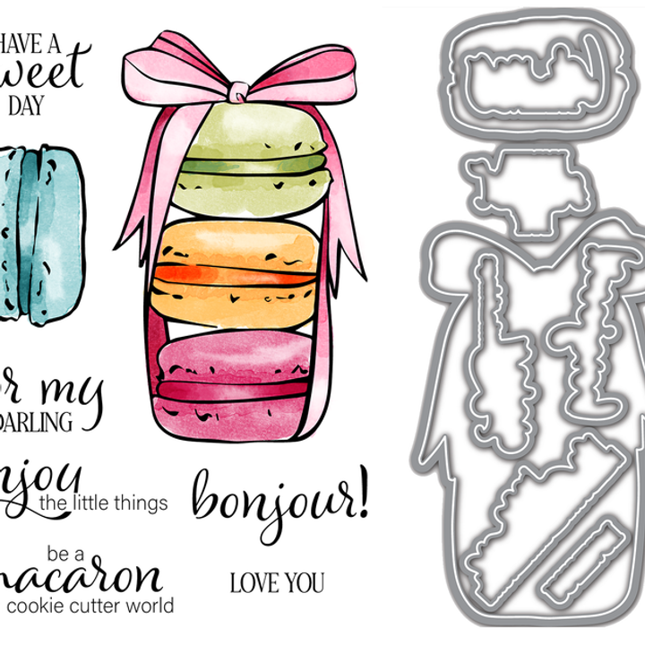 Macarons Clear Stamp & Die Bundle | CSCS