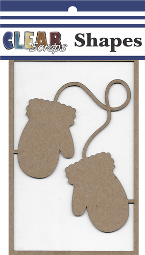 Mittens with String Chipboard Embellishments | CSCS