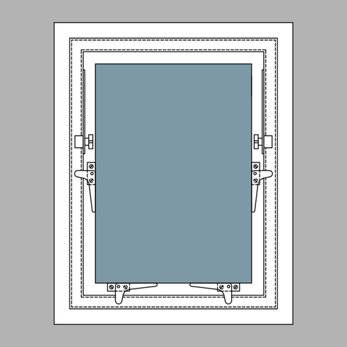 CC-1335 Open-Out Hinged Window - Outboard Mount | Cornell-Carr