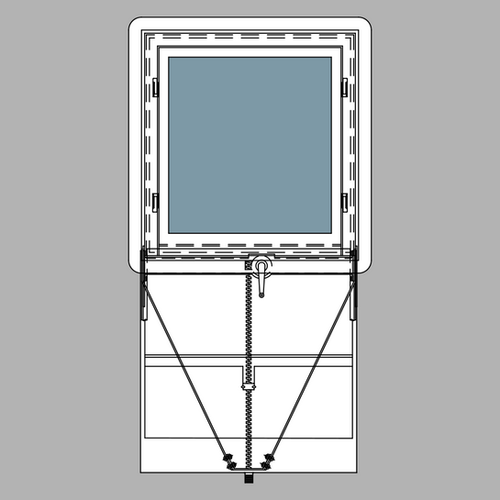 CC-1304 Vertical Sliding Outboard Bolt-In Crank Watertight Window ...