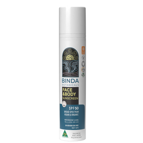 BINDA Face & Body Sunscreen SPF50 100g | Binda Botanicals