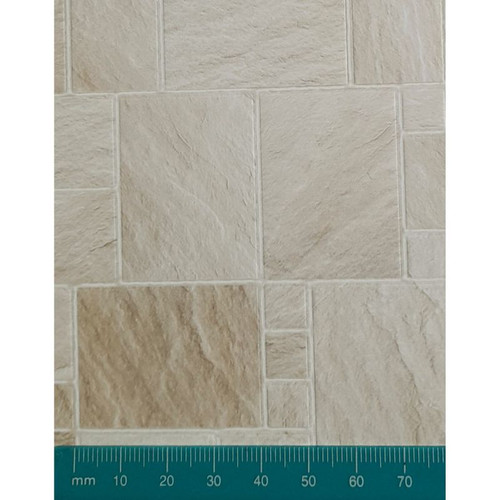 Embossed A3 Light stone floor tiles, 422mm x 297mm | Rainspider Miniature