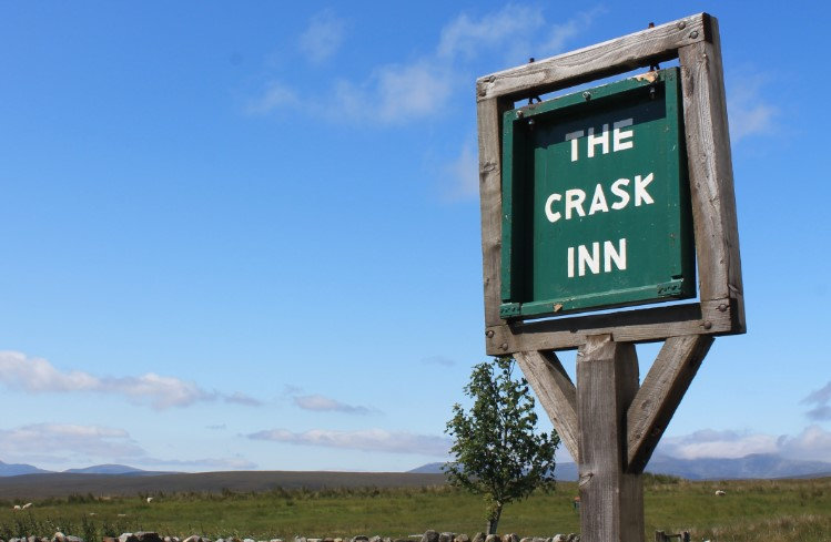 Enjoying the Crack at the Crask Inn