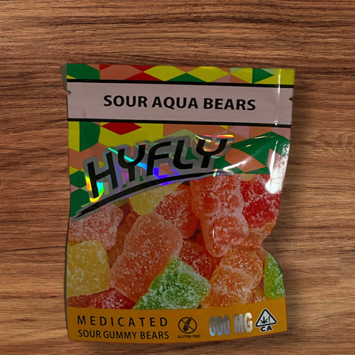 HYFLY *Sour Aqua Bears* 600mg Edible | budgurls