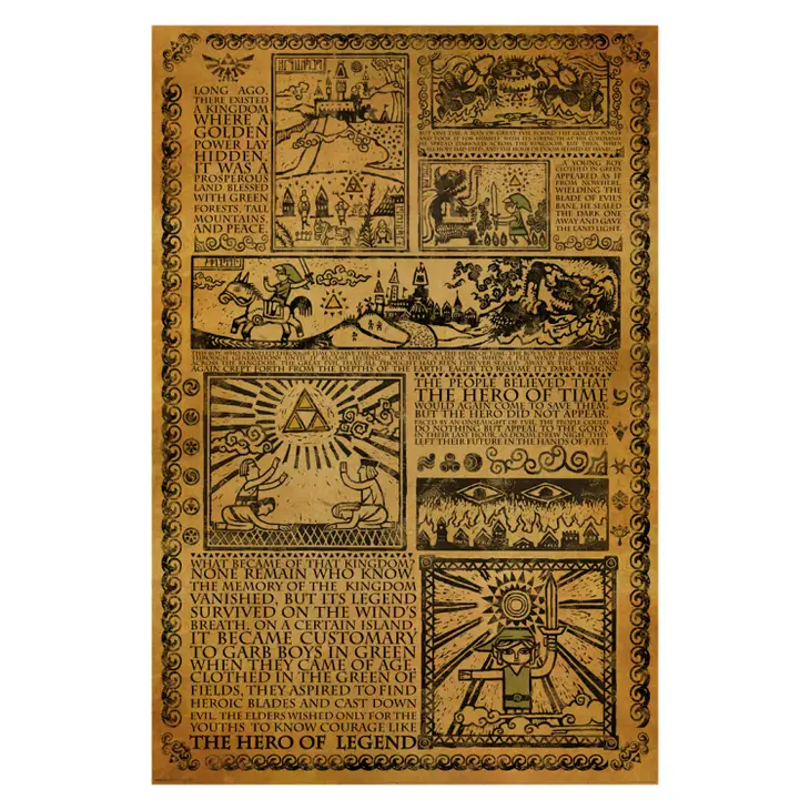 Legend Zelda-LOZ-Story of the Hero Poster | The Mrs. Claus Co.