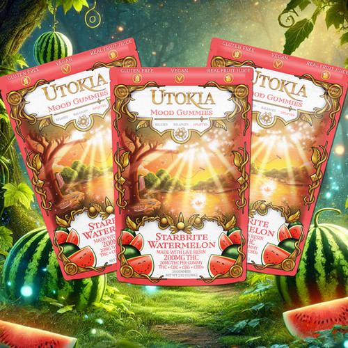 3 Pack: Utokia THC Mood Gummies | Watermelon | 200mg | Utokia Herb Co