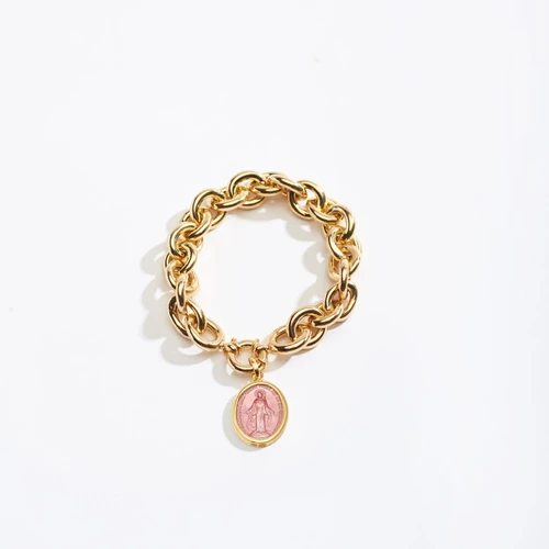 Bracciale grande medaglia Madonna Miracolosa | Elena Braccini