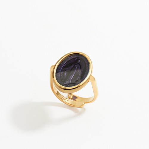 Miraculous Madonna Ring Rue du Bac 14k Gold | Elena Braccini