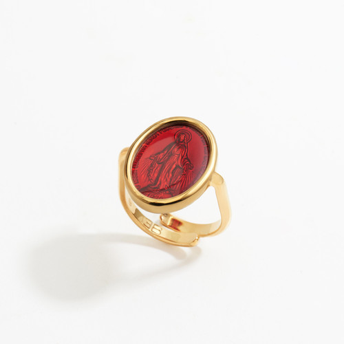 Anello Madonnina Miracolosa Rue du Bac oro 9 carati | Elena Braccini