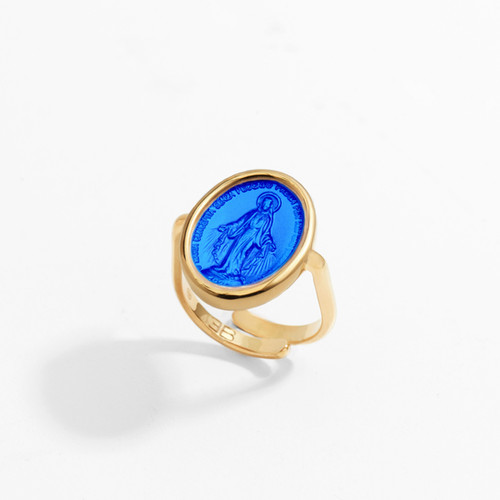 Miraculous Madonna Ring (Rue du Bac) 18k gold | Elena Braccini