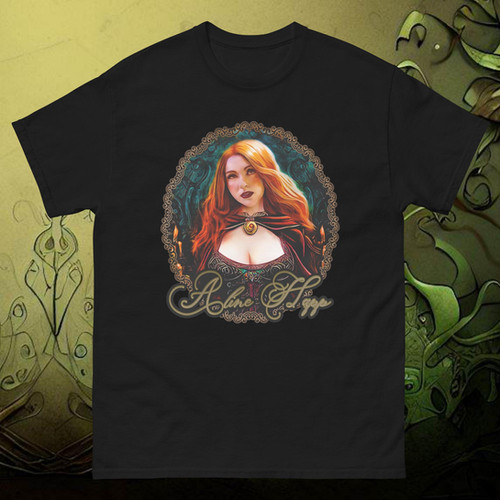 T-Shirt: Aline Happ - Sorceress (Black) | lyriaband