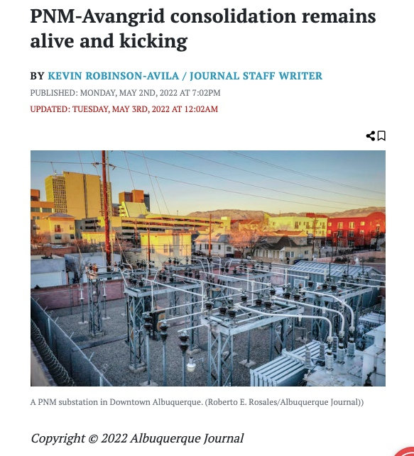 New Energy Economy defends rejection of Avangrid/PNM merger as contrary ...
