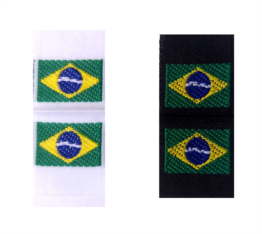Bandeirinha do Brasil em tafetá - 10 UNIDADES | Guaratex Etiquetas