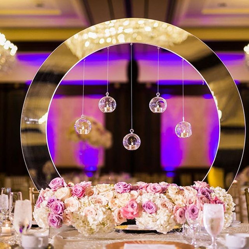 Moon Mirrored Centerpiece Display | Floral Passion