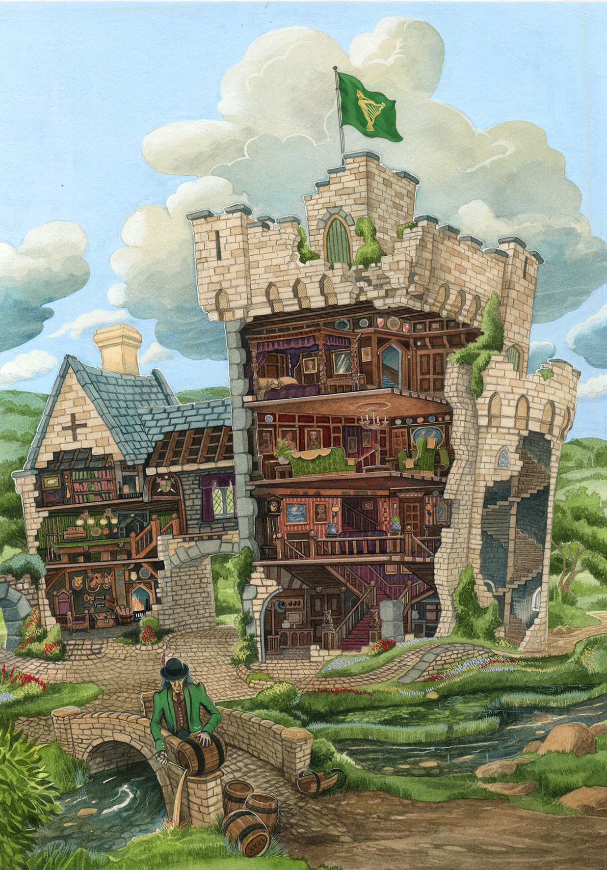 Cutaway Information Graphics