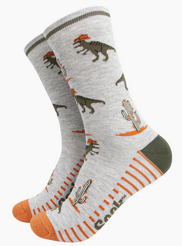 Men's Cowboy T-Rex Socks | Lavender Moon