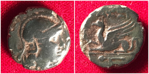Ancient Greek bronze coin Assos, Troas, 400-241 BC. | Errant Artifacts