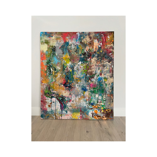 'Two Wrongs' - 120 x 100 cm | Art by Rajan Seth