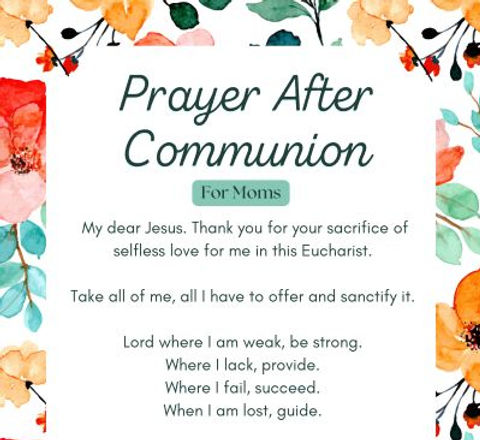 basic prayers for first holy communion