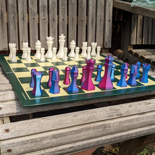 Geometric Chess Set Pieces | 3D Printersaur
