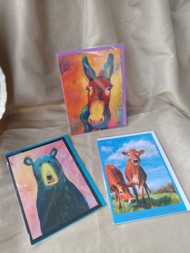 Brass Animal card set of 3 | art-mob-studios
