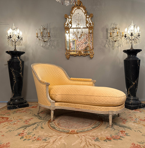 Meridienne Lit De Repis De Style Louis XVI Bois Laque Vers 1900 | DANTAN