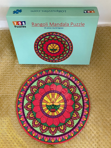 Rangoli Mandala Puzzle Diwali 26 pieces | 108 Puzzles