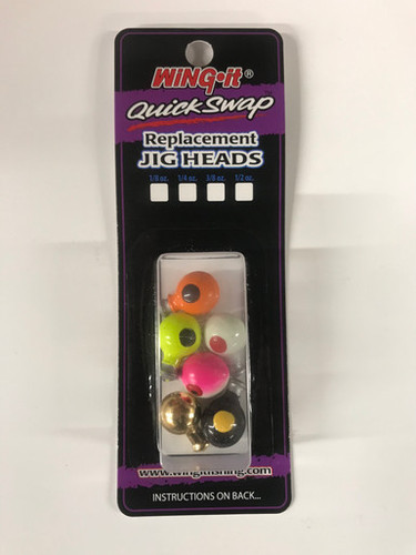 Quick Swap jig heads - 6 solid colors | Wing•It Fishing