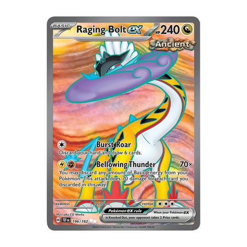 raging bolt ex full art - temporal forces 196/162 | Pokelotto
