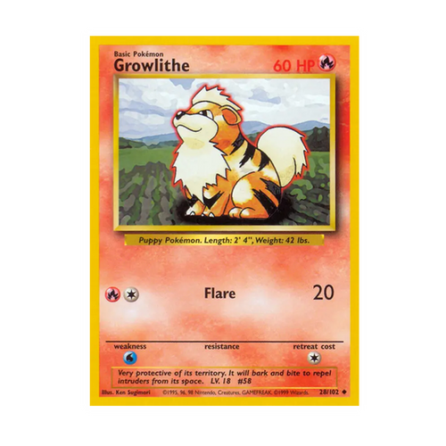 growlithe - base set 28/102 | Pokelotto