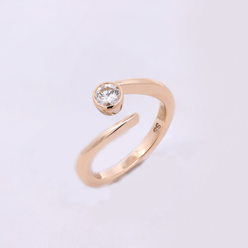 14k Solid Gold Diamond Pinky Ring | Sophie's Sister Fine Jewellery