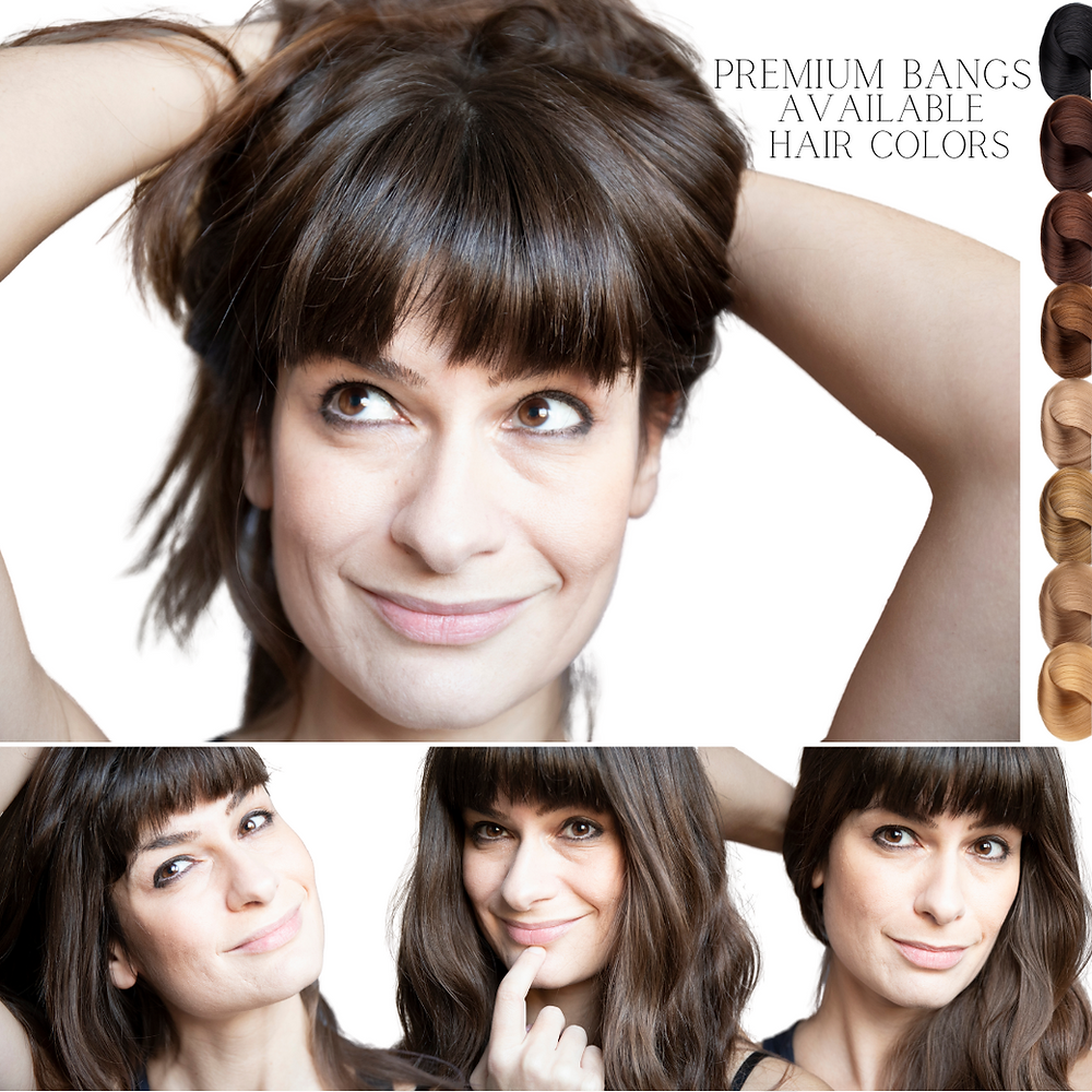 🌸 Premium Realistic Clip-On Bangs: Try Before You Cut Your Hair!🌼