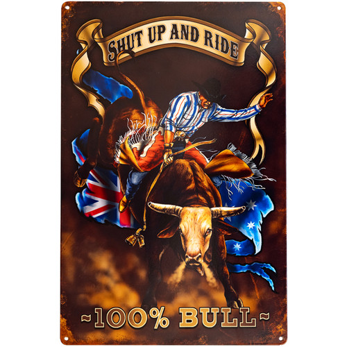 Aussie Rodeo Metal Sign | ManCave Retro Classic Collectables