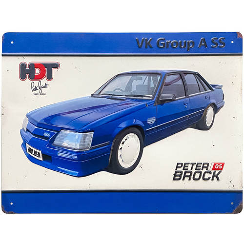 HDT Peter Brock VK Group A SS Commodore Sign. 400mm x 300mm | ManCave