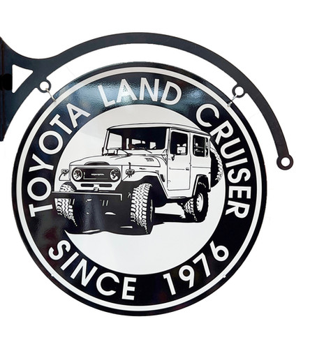 Toyota LandCruiser American steel circular metal sign. Double sided ...
