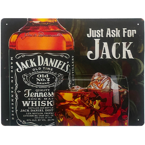 Jack Daniels Classic style metal sign. 400mm x 300mm | ManCave