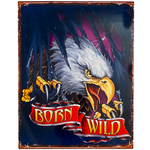 Americana' Bald Eagle Metal sign. AmericanSteel 760mm x 580mm | ManCave