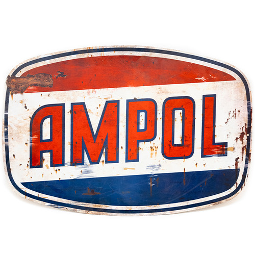 Ampol Metal sign. Large Die Cut and made from American steel. | ManCave