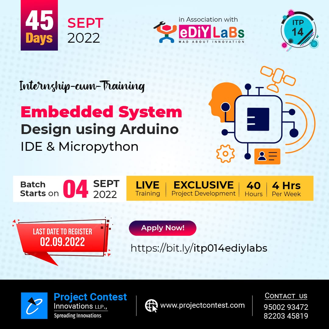 Embedded System Design using Arduino IDE & Micropython-Training cum ...