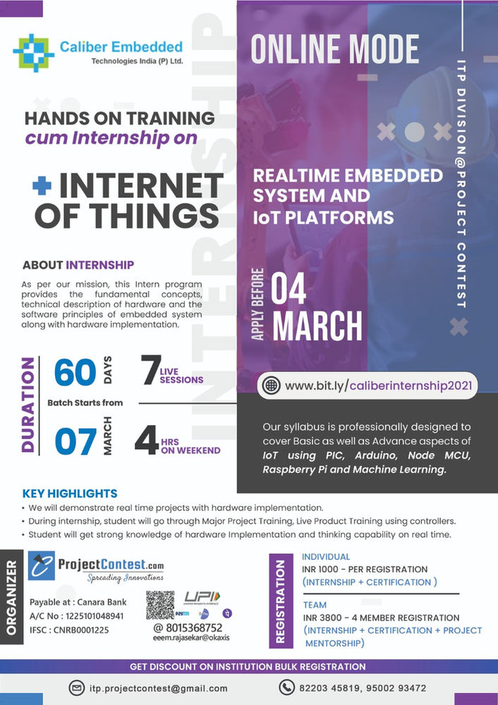 Real Time Embedded System & IoT Platforms-Hands on Training cum ...
