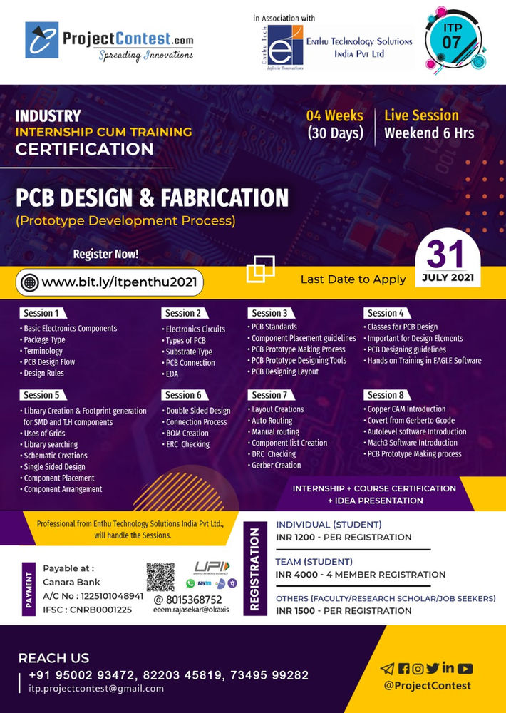 PCB Design & Fabrication(Prototype Development Process)-Internship cum ...
