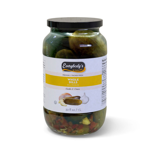 Everybody's Whole Dills with Garlic | 1L Jar | Pantry Shelf Food Co