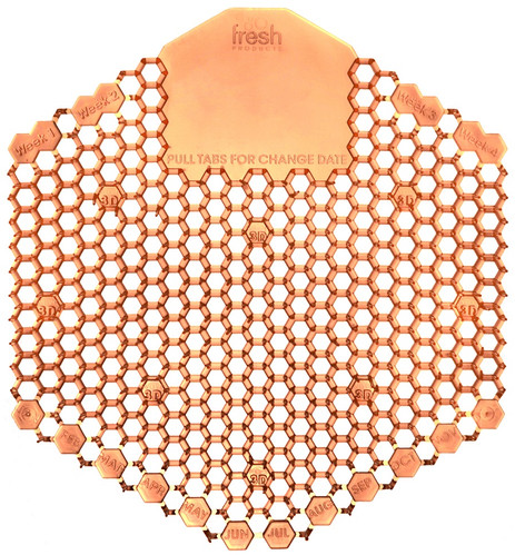 Wave 3D Urinal Screen Orange Mango Scent 10/Box | Janics Supply Co.