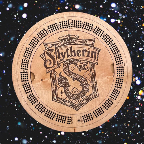 Snake Wizarding House Cribbage Board | The Bronzed Birch