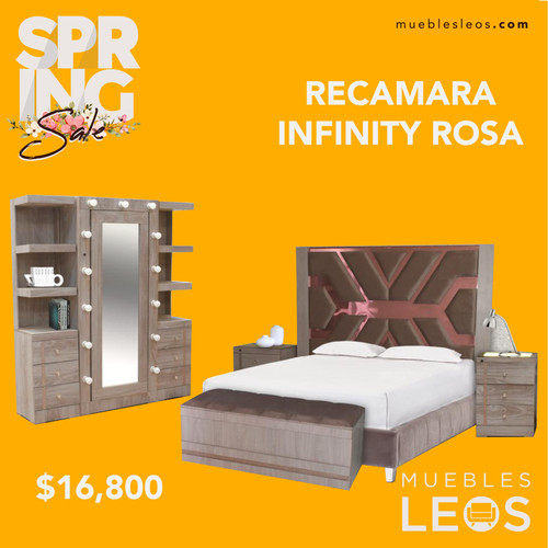 RECAMARA INFINITY ROSA | Mueblesleos
