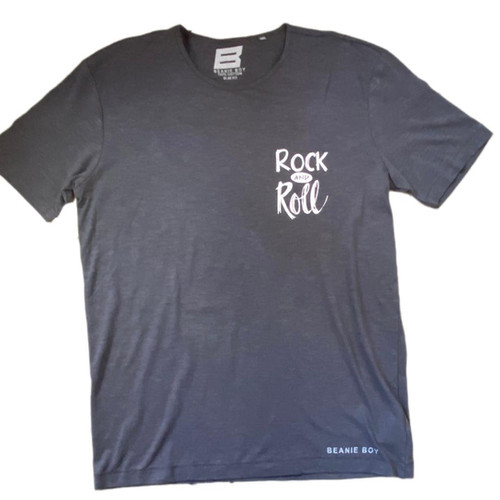 Slate Grey Rock & Roll slim fit T-shirt | Beanie Boy